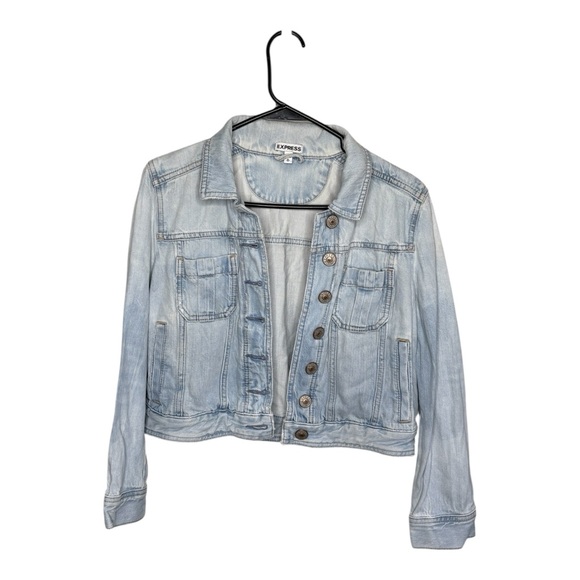 Express | Jackets & Coats | Express Light Wash Size Medium Cropped Jean ...